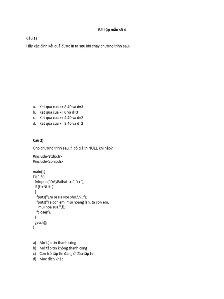 Bai Tap Mau So 4-Đã Gộp | PDF