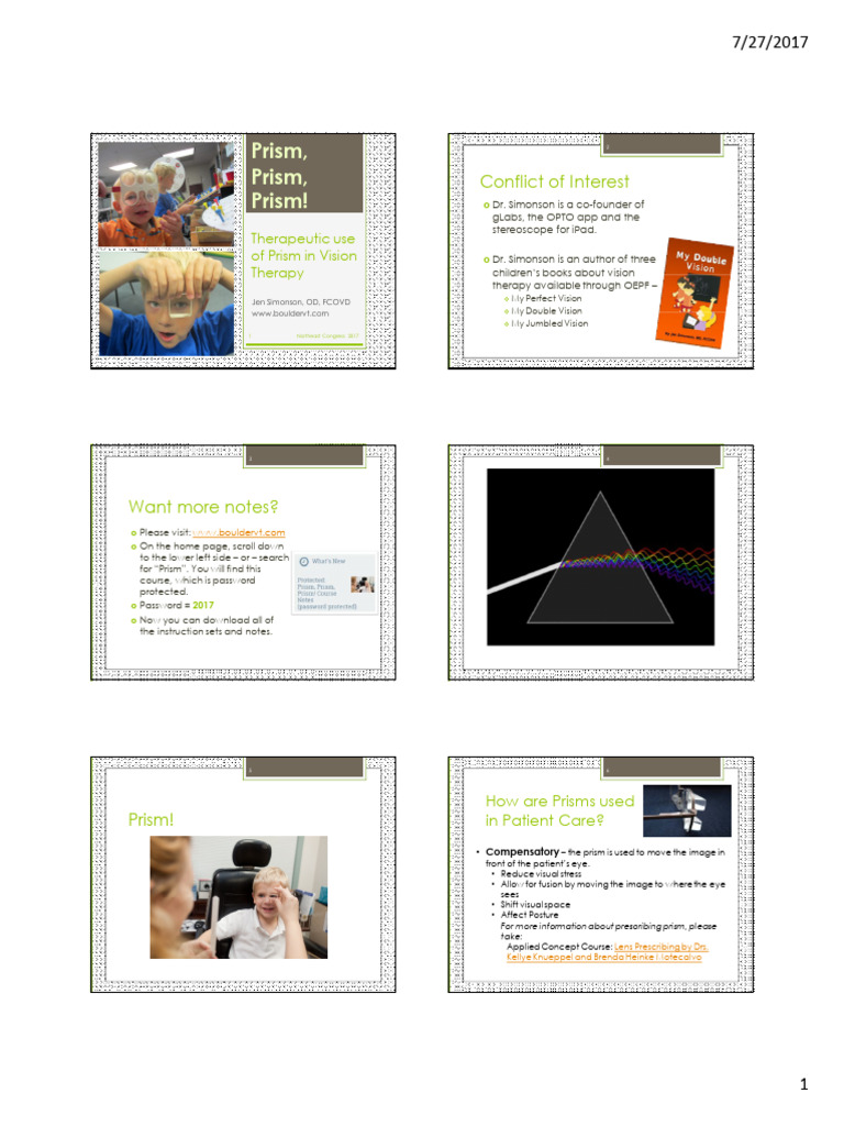 Understanding Prism Therapy in Vision Care | PDF | Eye | Light