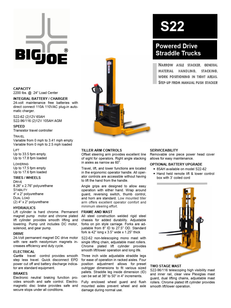 4.2 S22 Data Sheet 0115 | PDF | Steering | Elevator