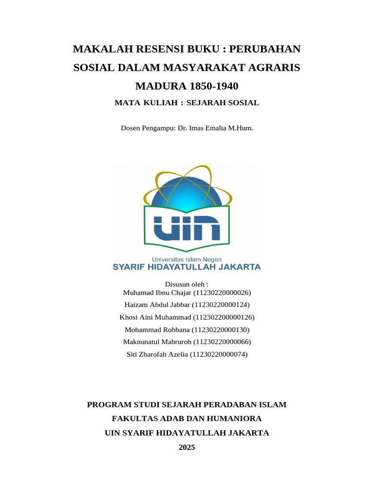 Makalah Masyarakat Islam Indonesia - Muhamad Ibnu Chajar | PDF