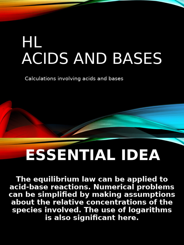 Calculations With Acids and Bases | PDF | Ph | Acid Dissociation Constant