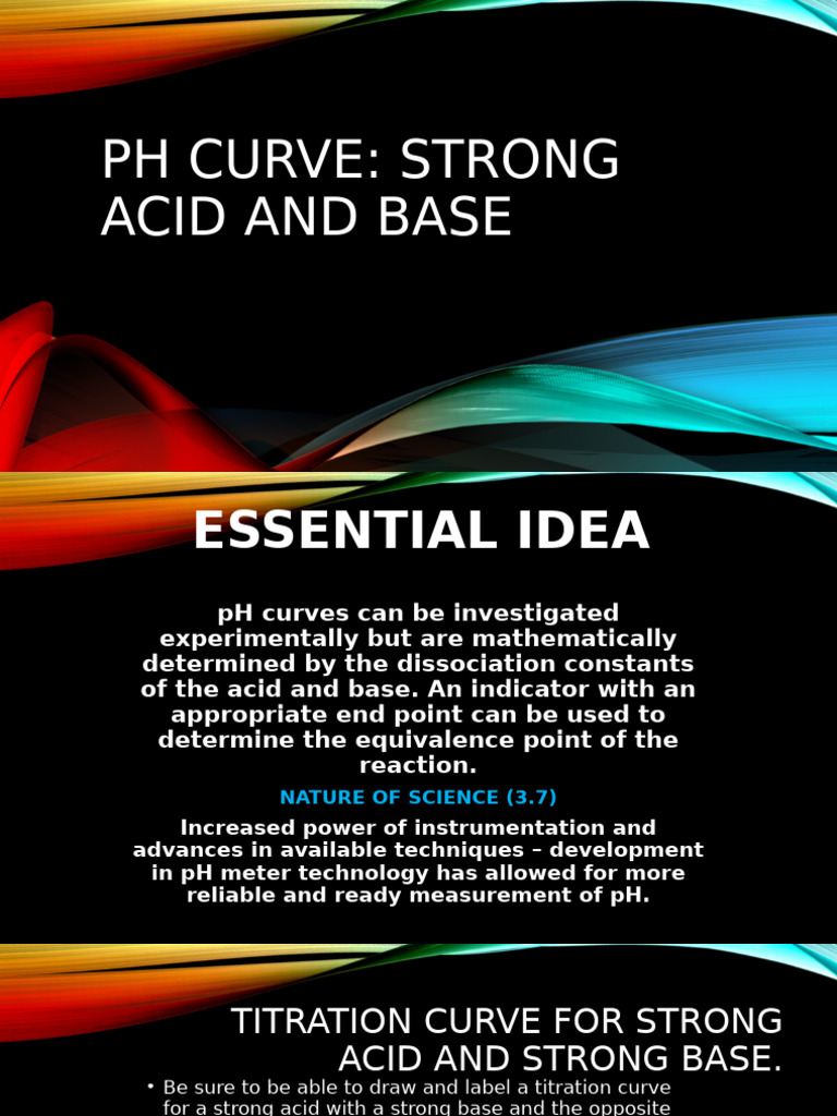 pH Curve for Strong Acid-Base Titration | PDF