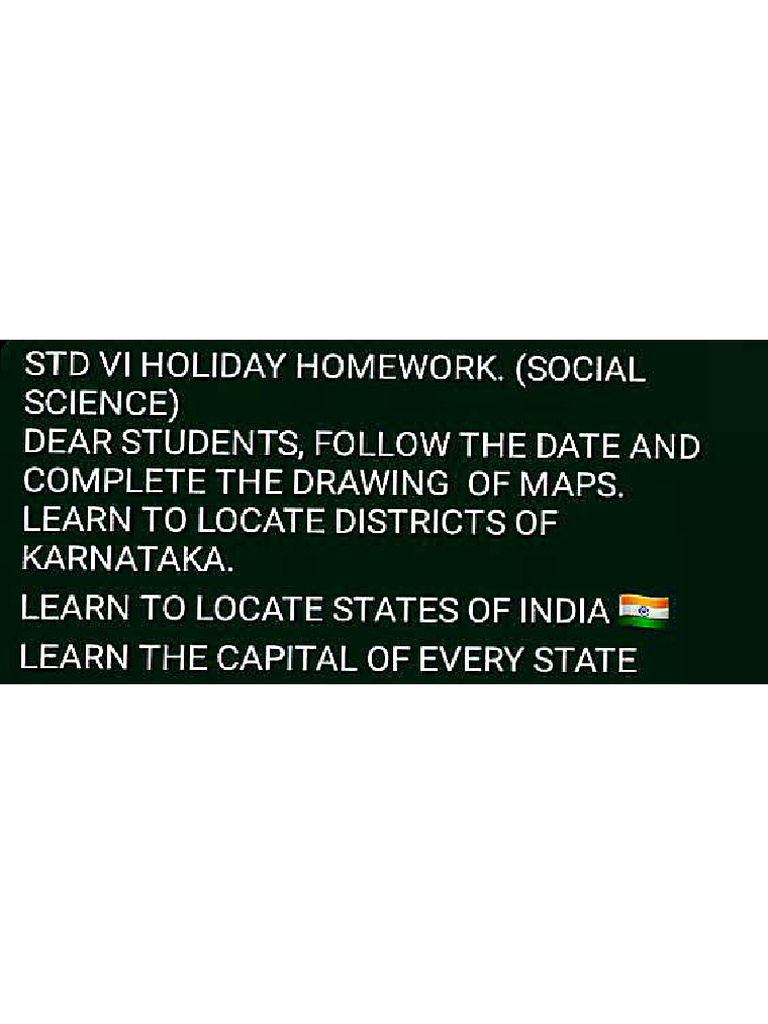 6th Std. Social Science Homework | PDF