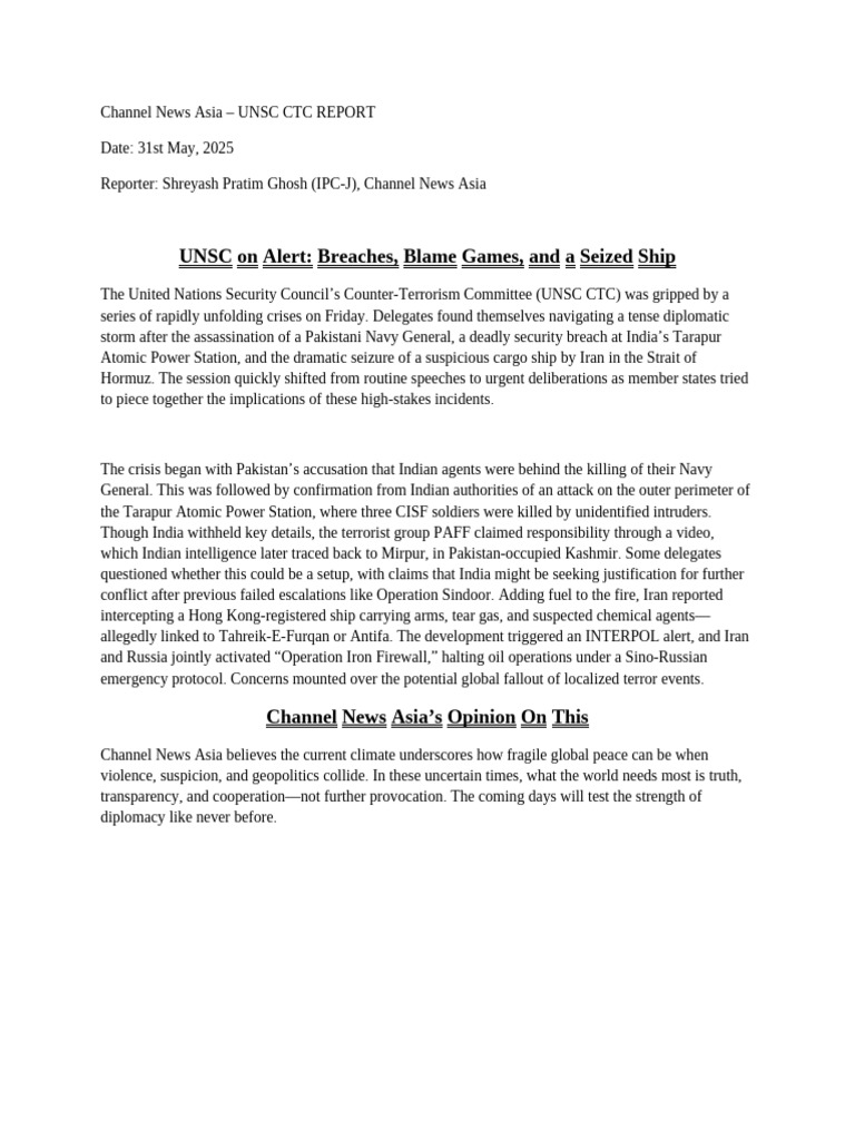 Channel News Asia | PDF