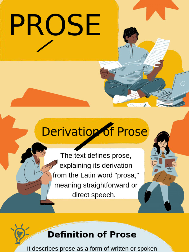 Understanding Prose: Types and Elements | PDF | Poetry | Narrative
