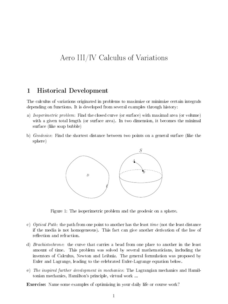 Cal Var All | PDF | Calculus Of Variations | Mathematics