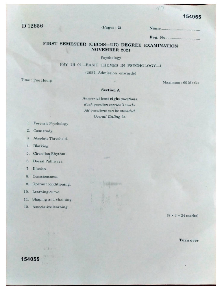 Basic Themes in Psychology 2021 | PDF