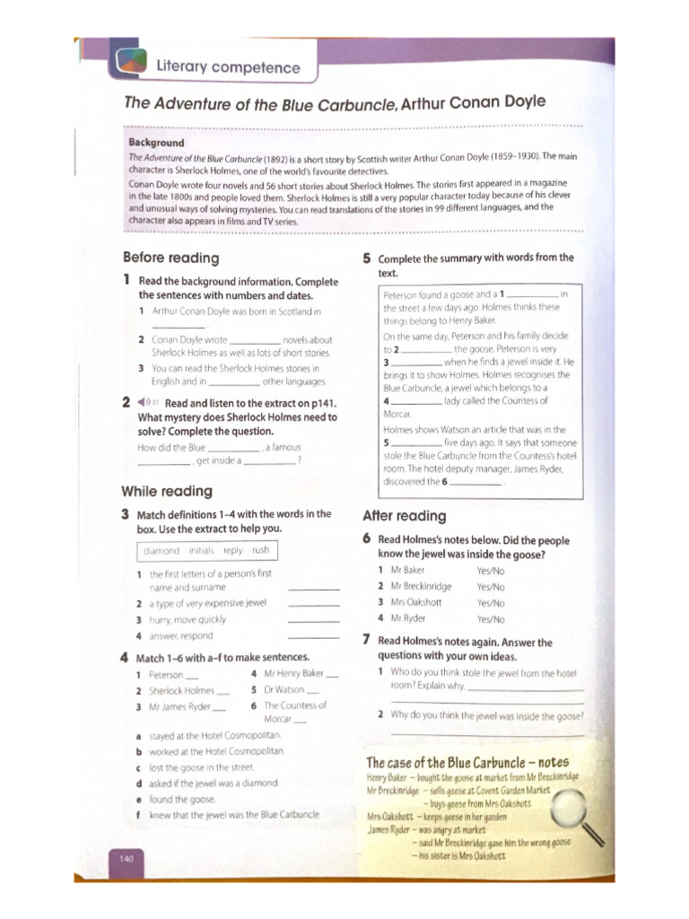 The Adventure of The Blue Carbuncle, Arthur Conan Doyle | PDF