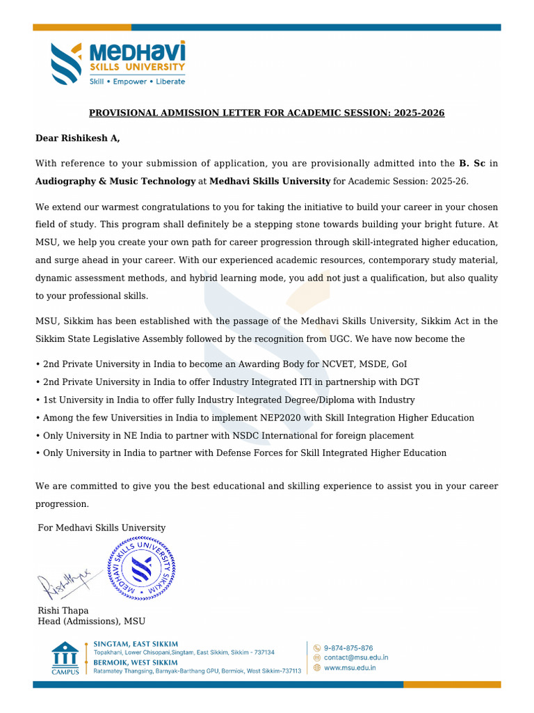 provisional-admission-letter-for-academic-session-2025-2026-dear