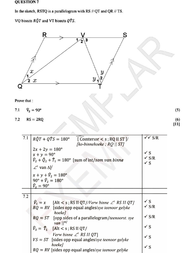 Euclidean Geometry Grade 10 Memo1 (Using Original Memo) | PDF