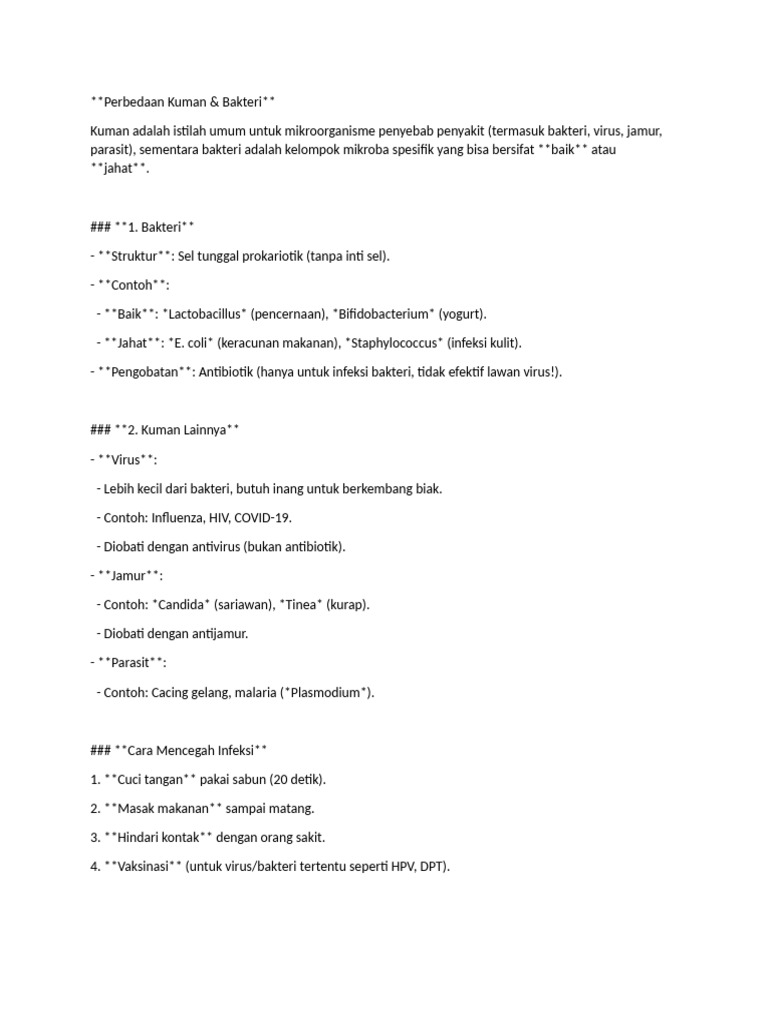 Perbedaan Kuman | PDF