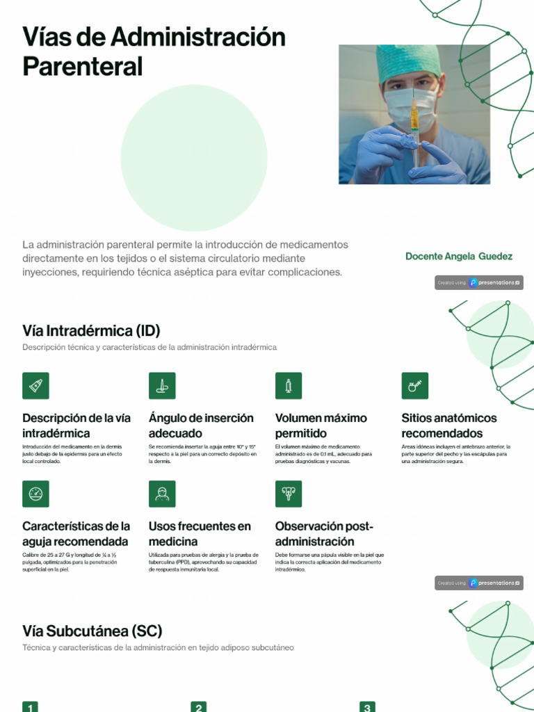 Vías De Administración Parenteral Pdf