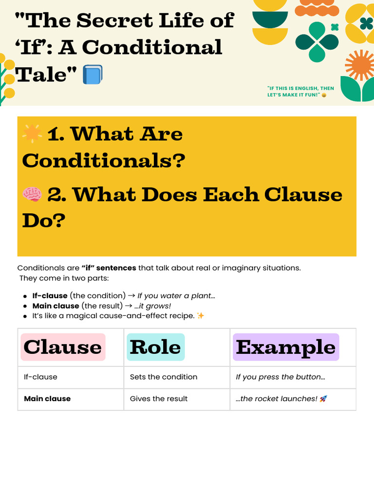 ? 1. What Are Conditionals | PDF