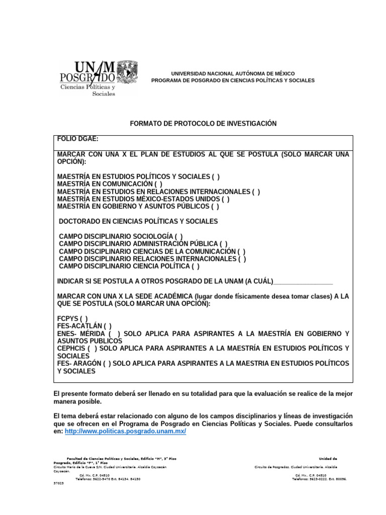 PPCPyS Convo 2026 Formato Protocolo | PDF | Science