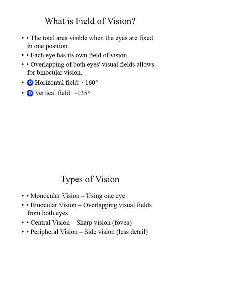 Fields of Vision and Perimetry Guyton | PDF