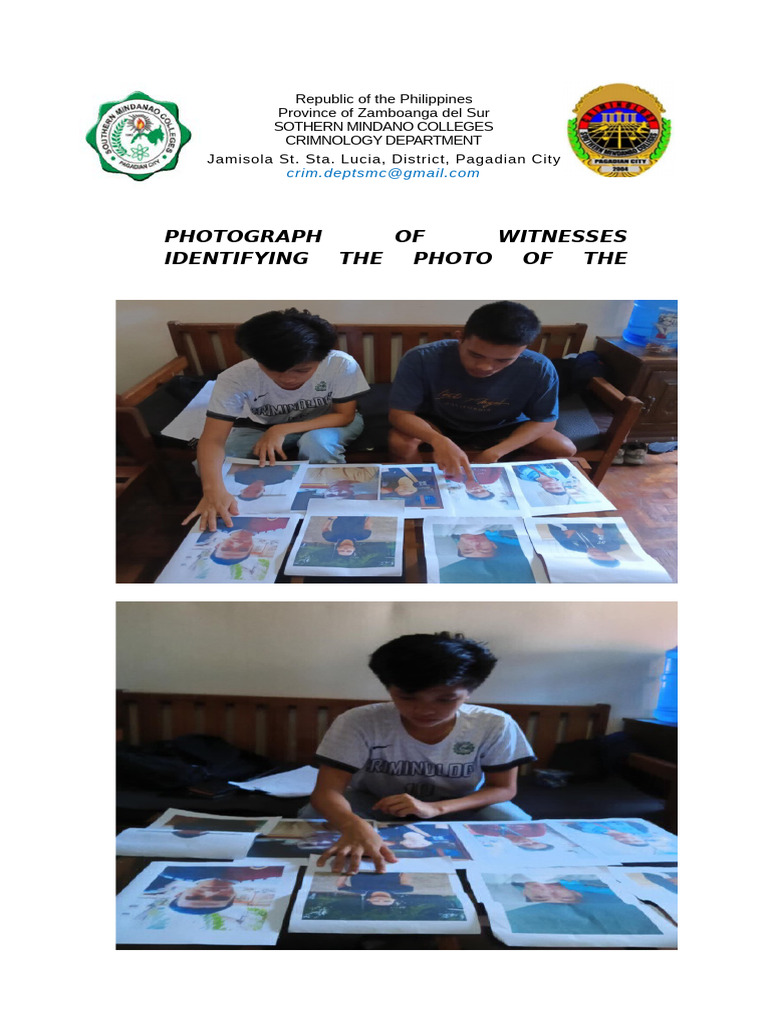 Photograph of Witnesses Identifying Suspect | PDF