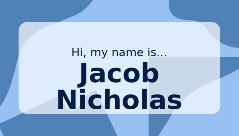 Blue Simple Abstract Name Tag (1) | PDF
