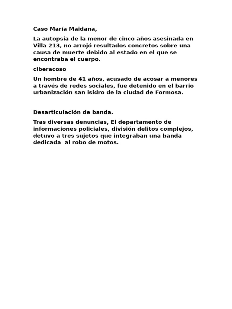 Caso María Maidana | PDF