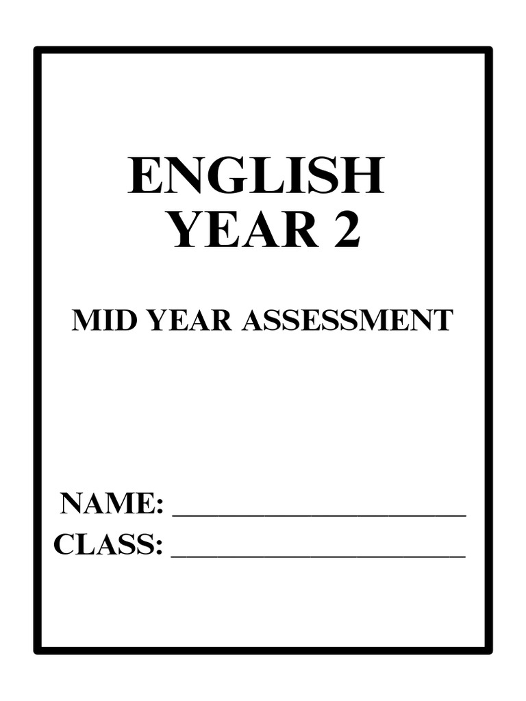 Year 2 English Test | PDF