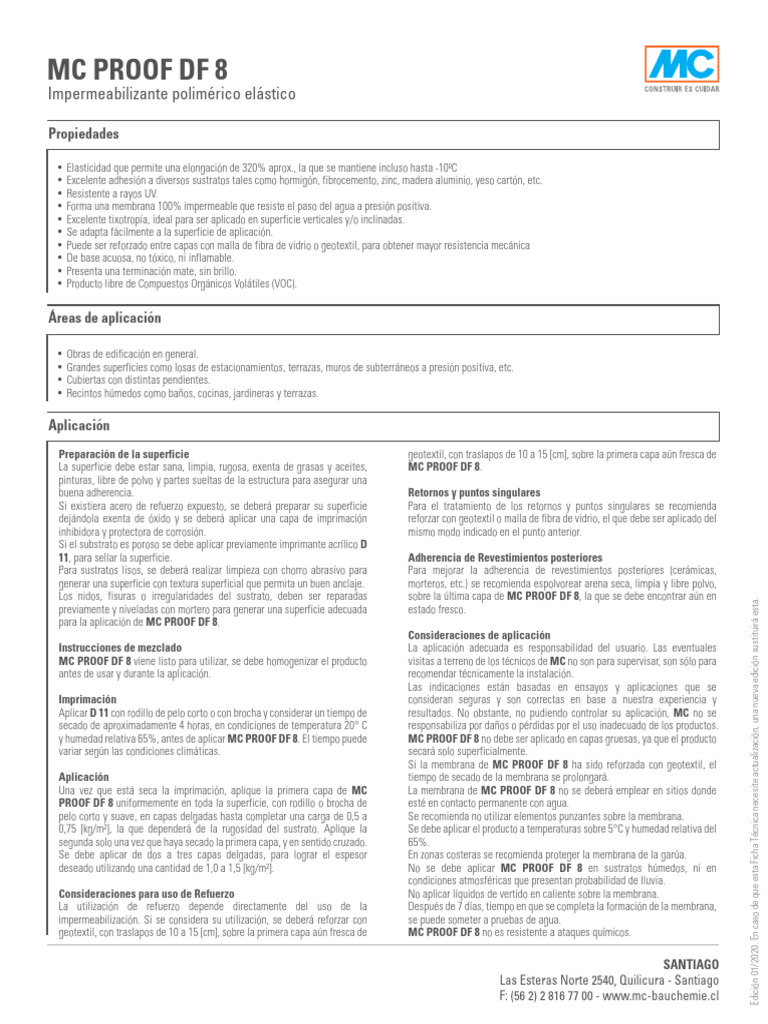 MC Proof DF8 | PDF | Agua | Pintar