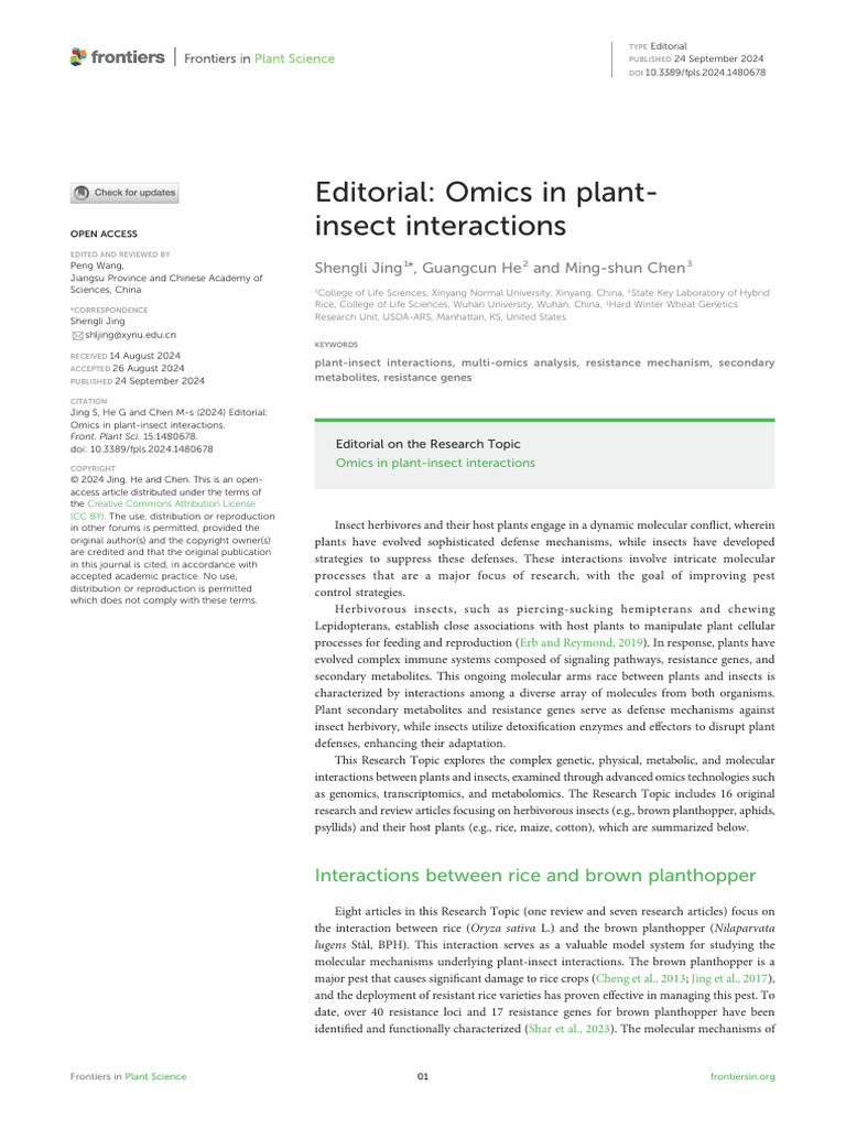 OMICS in Plant Interactions | PDF | Micro Rna | Transcriptome