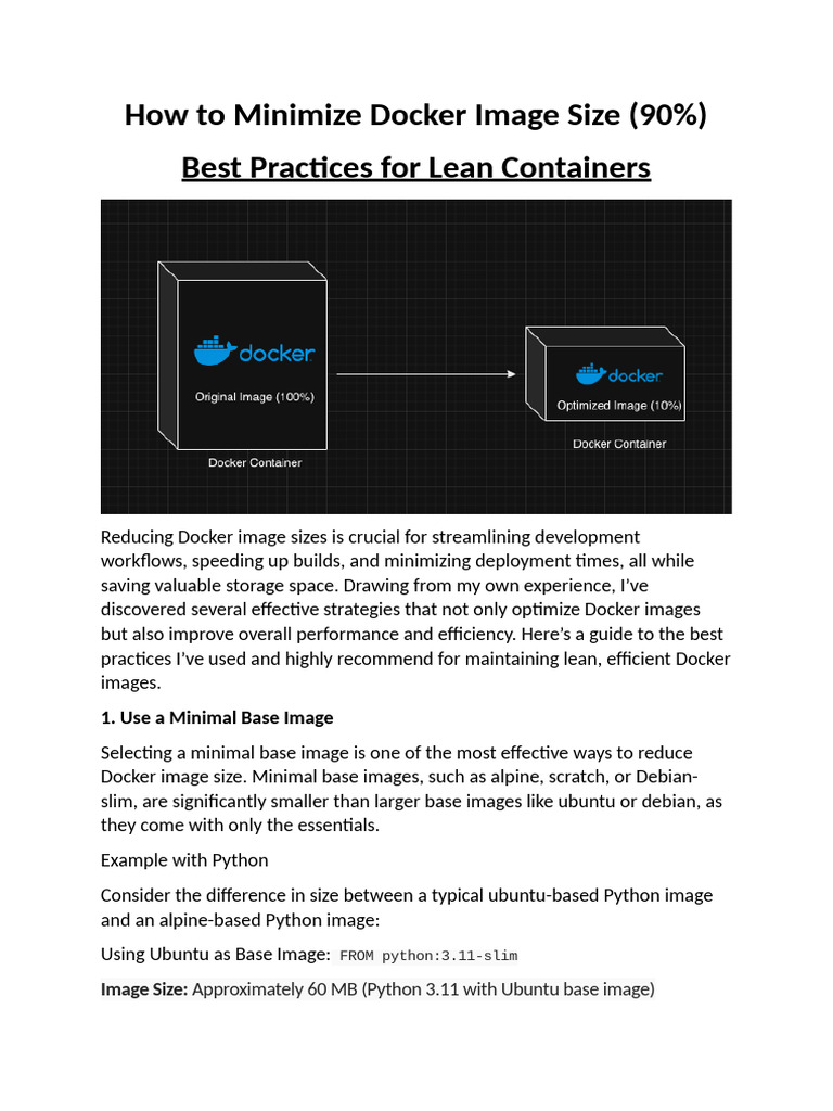 Reducing Python Docker Image Size | PDF | Computer Architecture ...