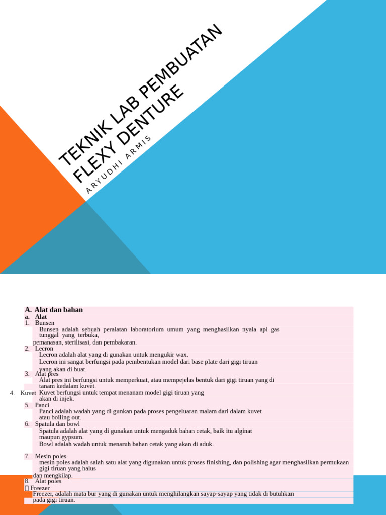 Prosedur Pembuatan Flexy Denture | PDF