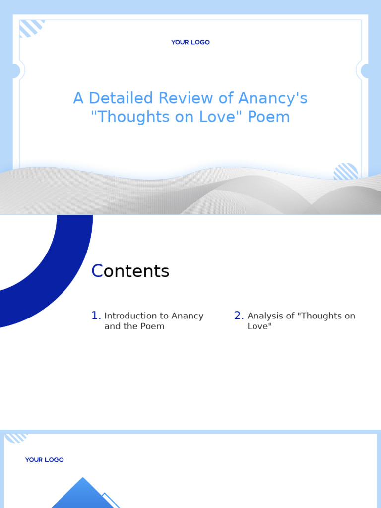 Anancy's "Thoughts on Love": A Review | PDF | Poetry | Love
