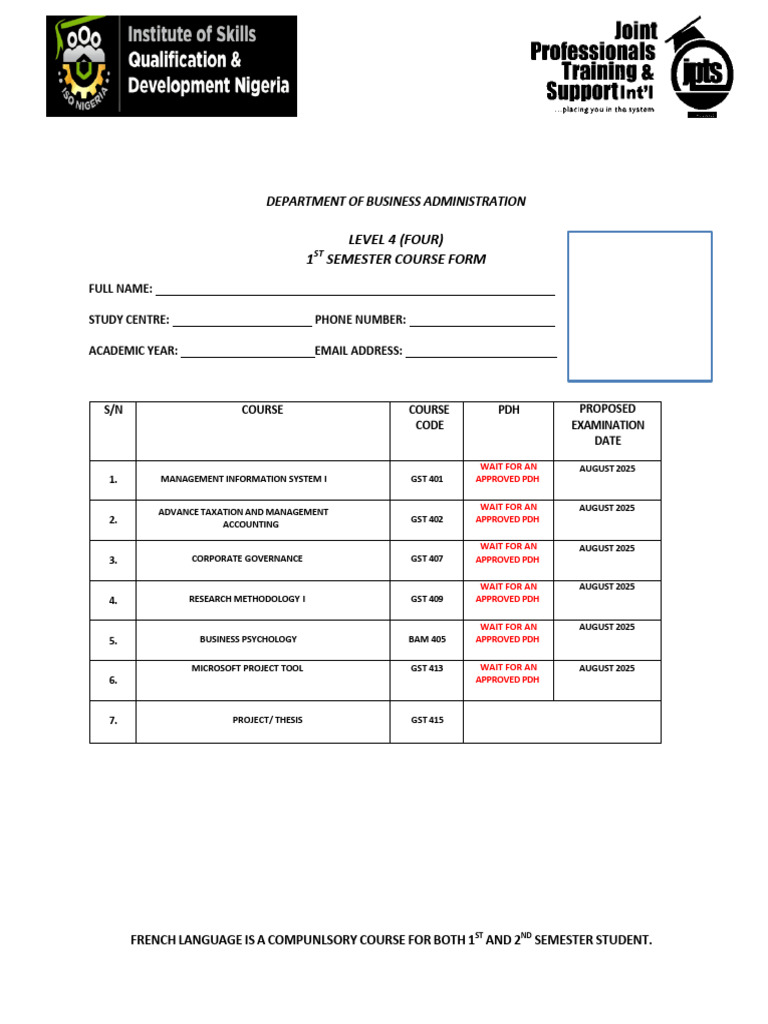 JPTS Professional Certificate 2025 Courses | PDF | Thesis