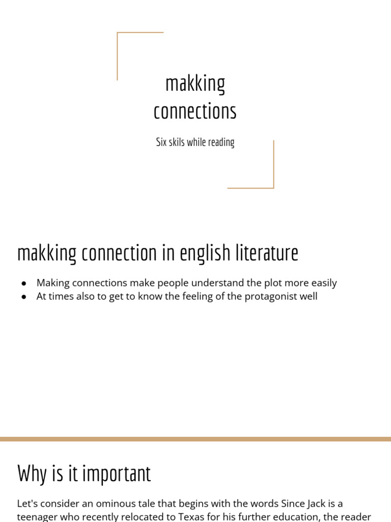 Makking Connections | PDF