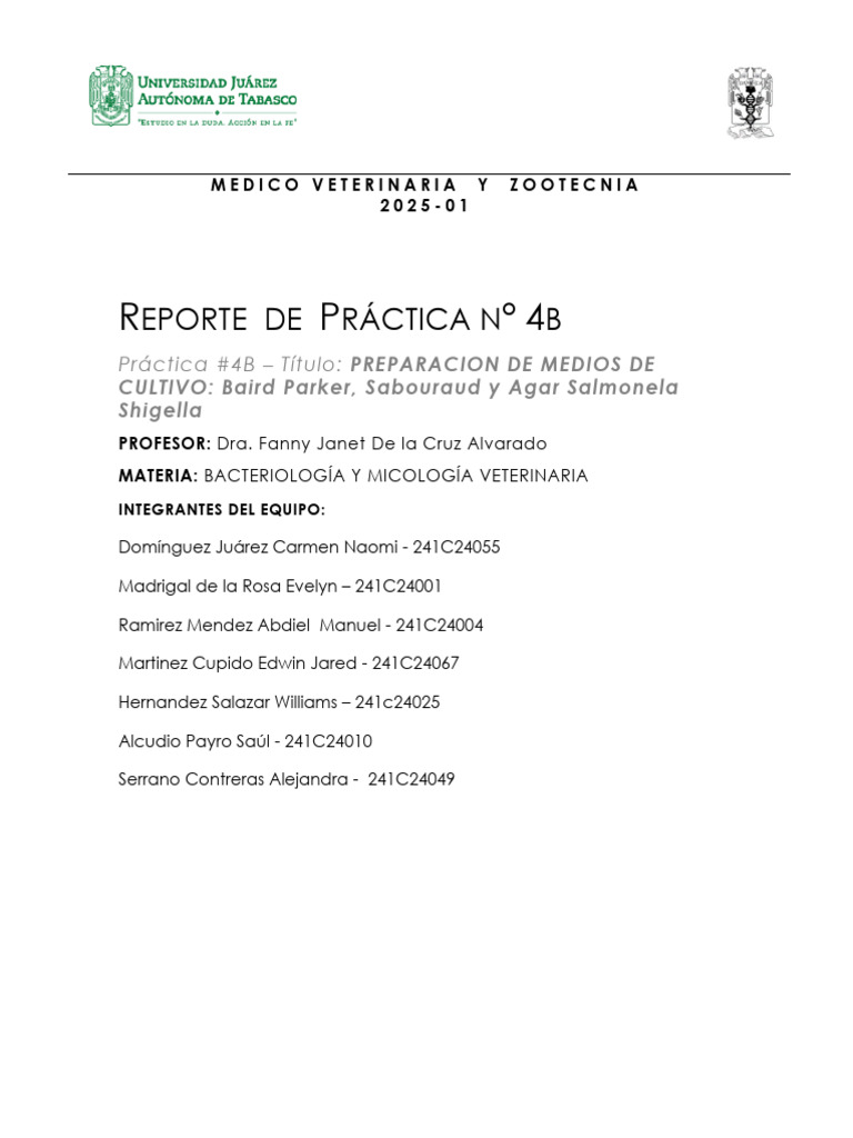 Practica 4B Bact | PDF | Esterilización (Microbiología) | Medio de crecimiento