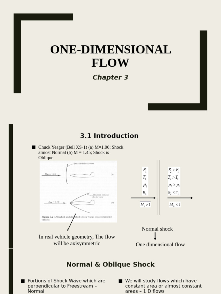 One-Dimensional Flow and Shock Waves | PDF | Fluid Dynamics | Mach Number