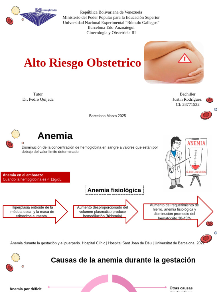 Alto Riesgo Obstetrico. Justin Rodríguez | PDF | VIH | Anemia