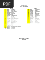 Class List 24-25 | PDF | Social Science