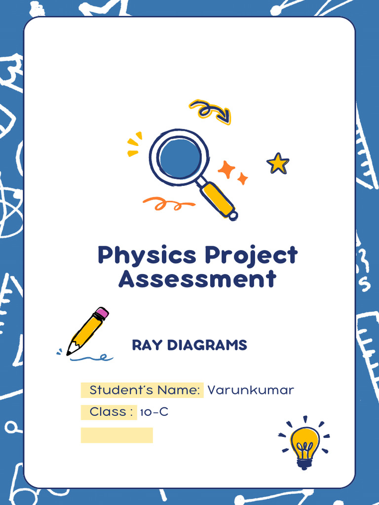 Science Project Assessment Cover Page in Blue Yellow Cute Fun Style ...