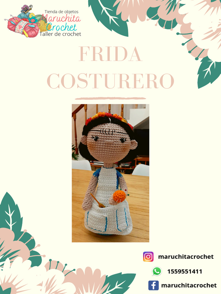 FRIDA COSTURERO (1) Clau | PDF | Amigurumi | Tejer