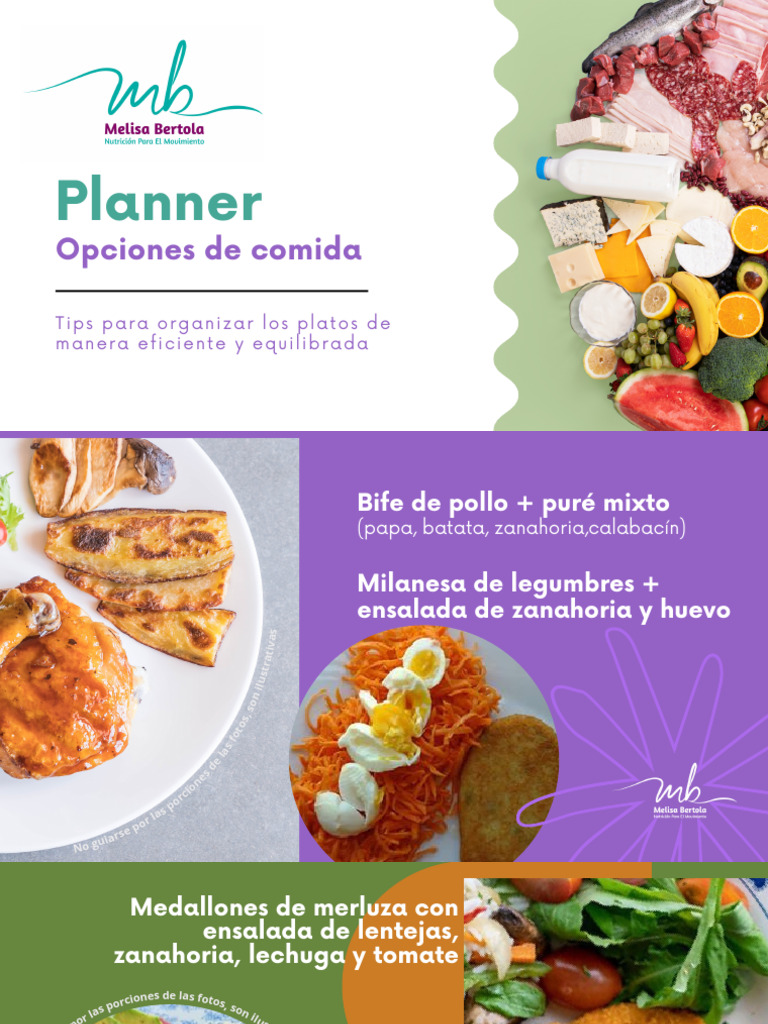 Opciones de Comidas | PDF | ensalada | Vegetales