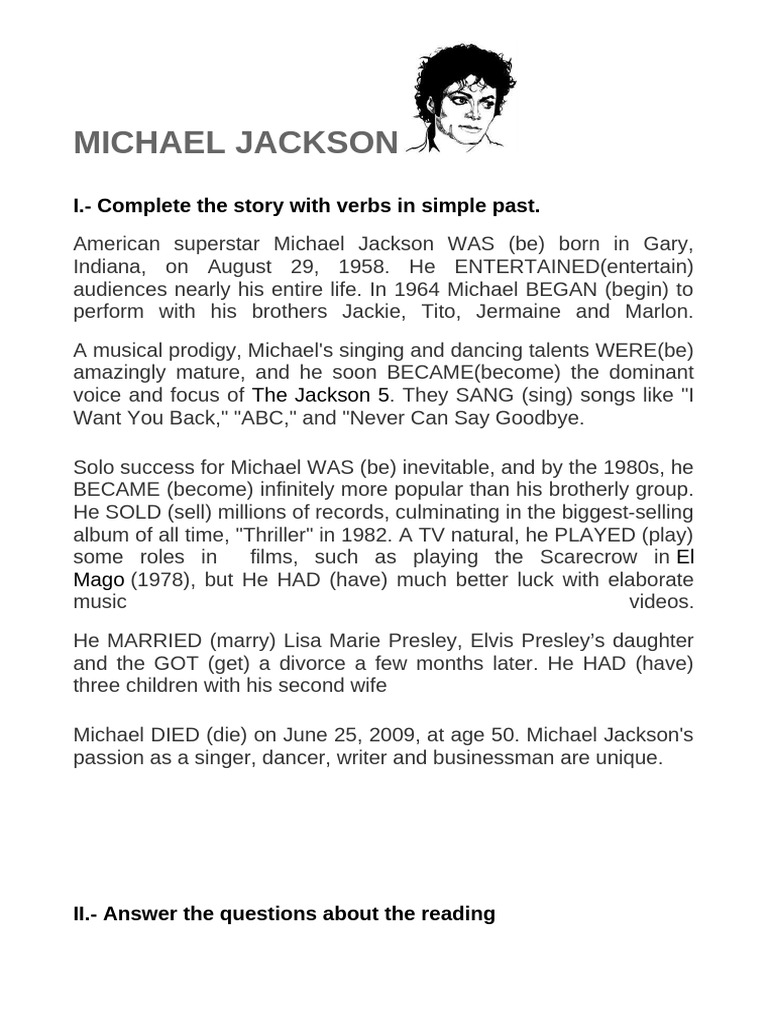 Michael Jackson Biography TALLER | PDF