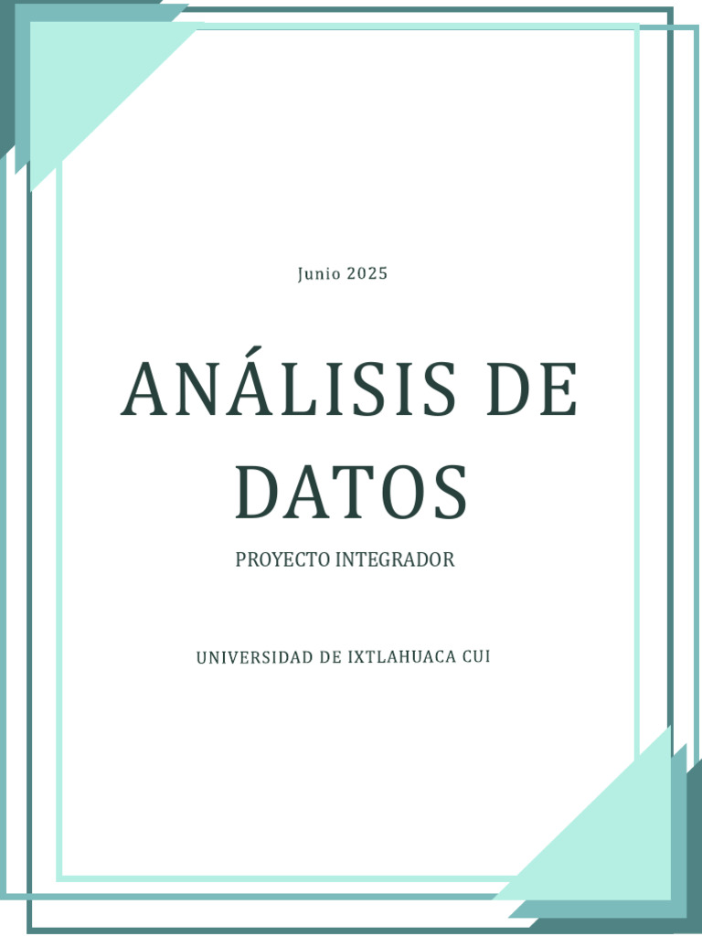 Proyecto de Analisis | PDF | Análisis de los datos | Datos