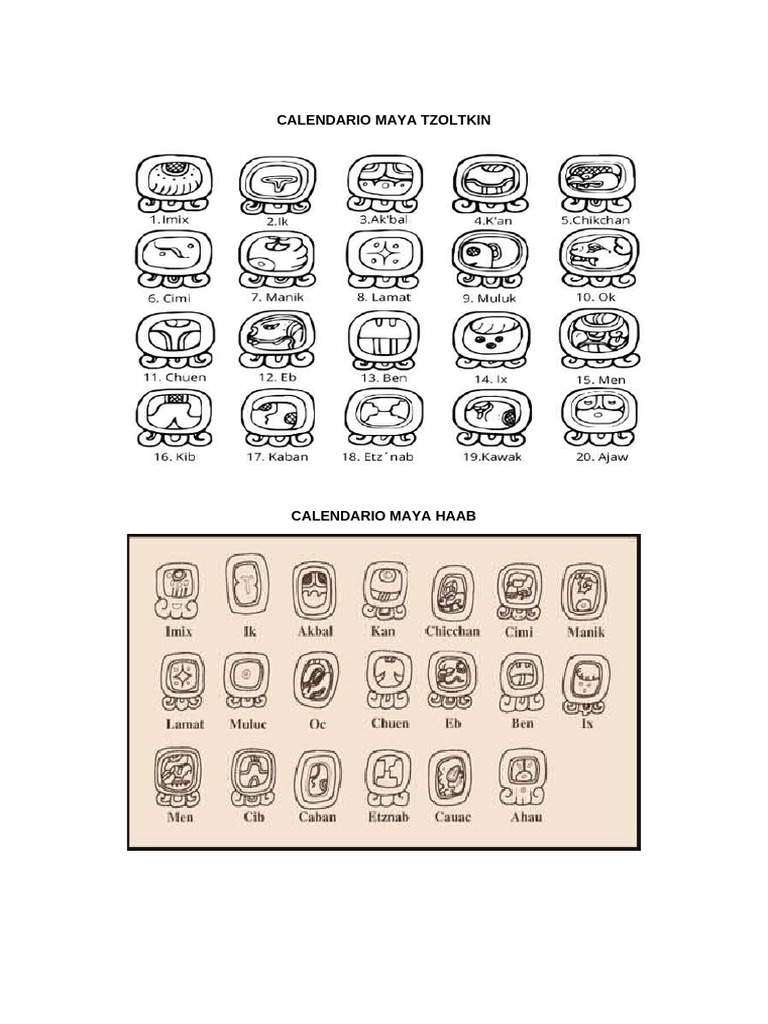 Calendario Maya Tzoltkin y Haab | PDF