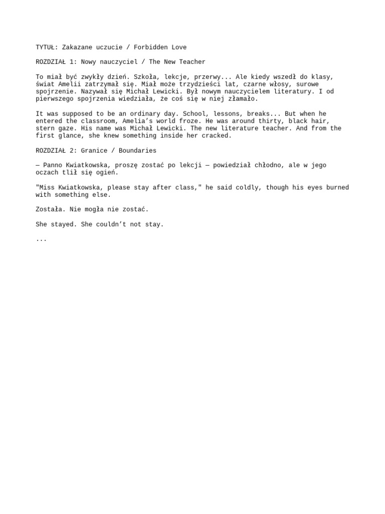 Zakazane Uczucie Forbidden Love | PDF