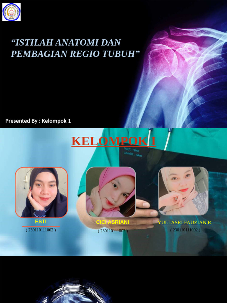 Tugas Ppt. Istilah Anatomi Dan Pembagian Regio Tubuh (Klp1) | PDF