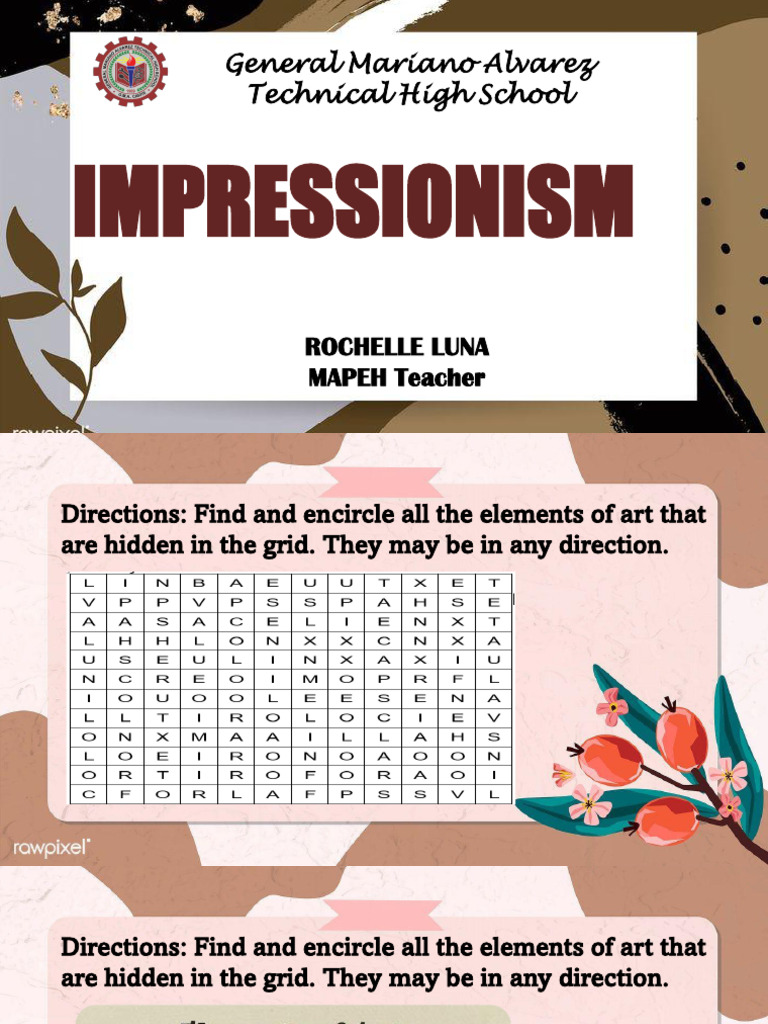 Elements and Principles of Impressionism | PDF | Impressionism | Claude ...
