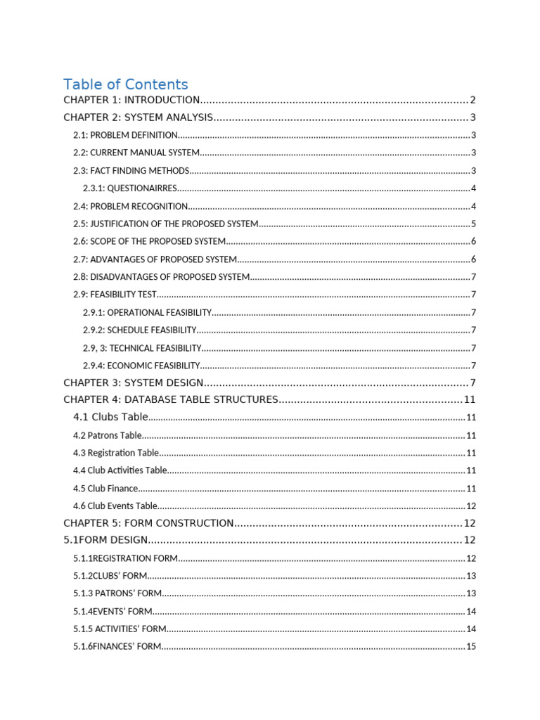 Victory School Club Management System | PDF | Databases | Revenue
