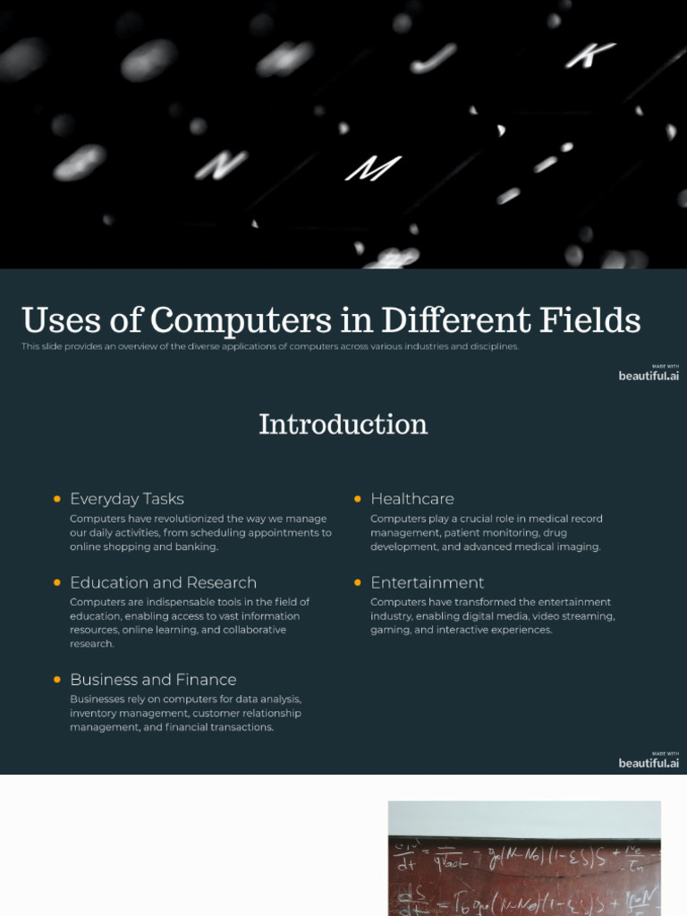 Beautiful - Ai - Uses of Computers in Different Fields | PDF