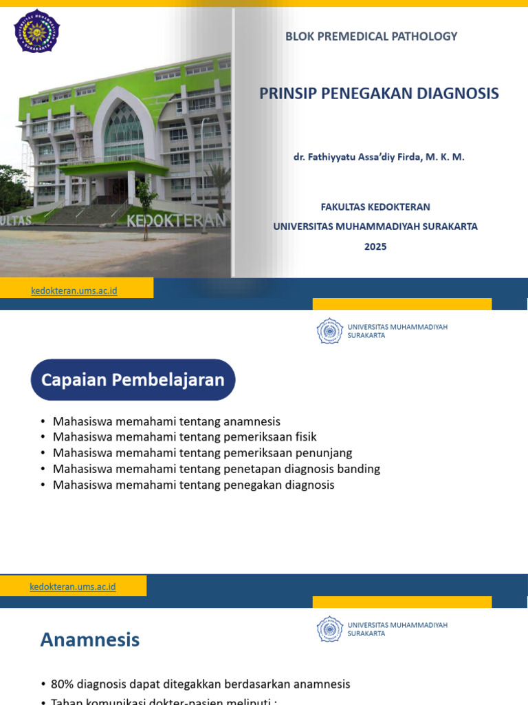 Prinsip Penegakan Diagnosis - Dr. Fathi | PDF