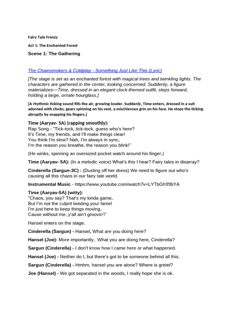 Fairy Tale Tweaked With Character Names | PDF | Hansel And Gretel ...