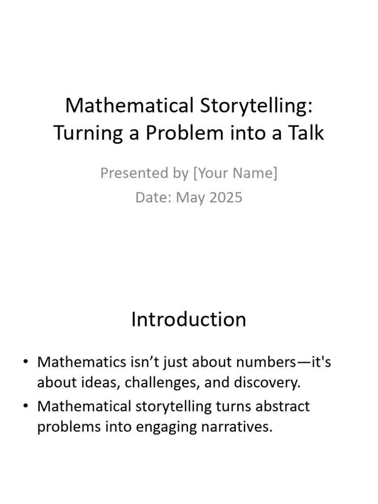 Engaging Math Through Storytelling | PDF