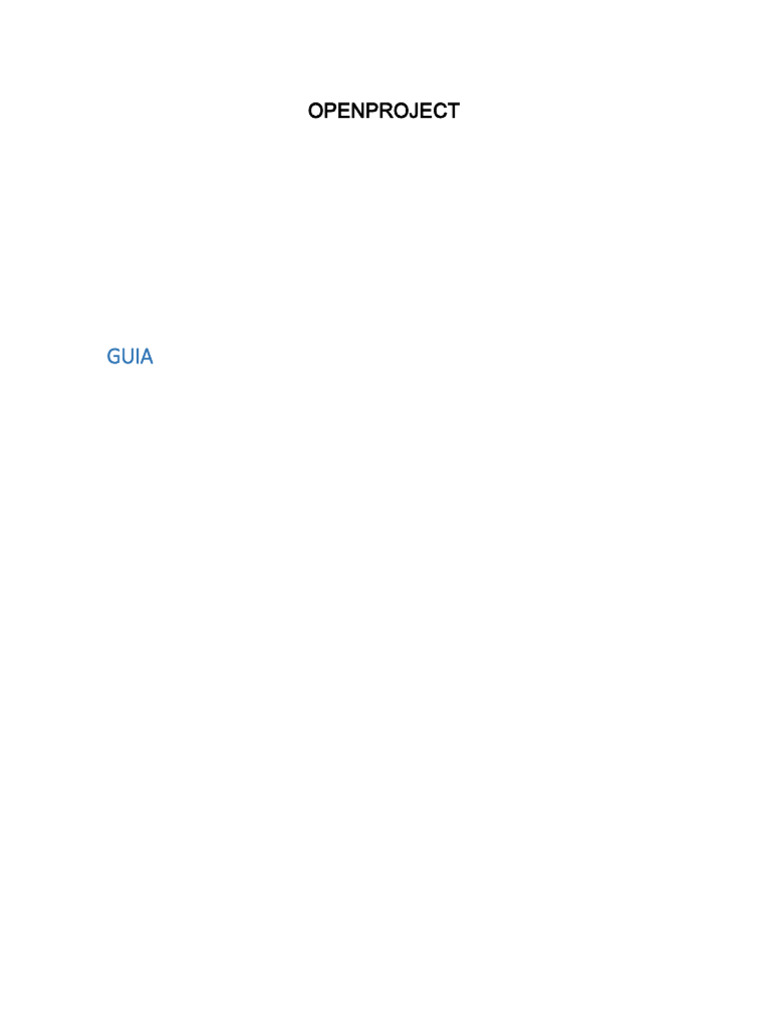 Guia OpenProject | PDF | Wiki | Archivo de computadora