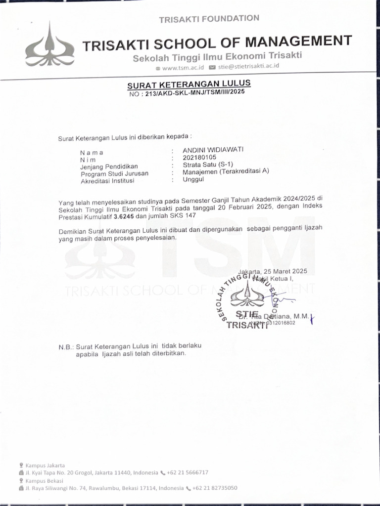 Trisakti School of Management 2 | PDF